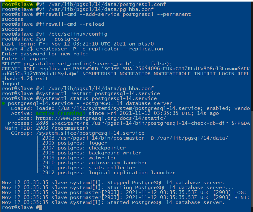 Postgresql 14 Streaming Replication Sync Async On Centos 7 Dba Notes 2683